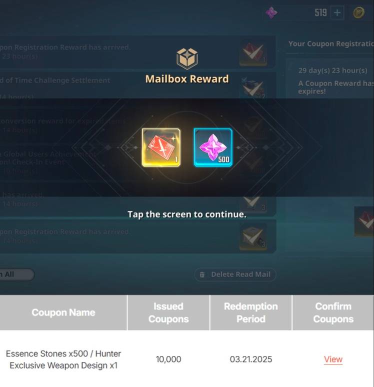 Content creator code is out 24hrs validity - Solo Leveling:ARISE