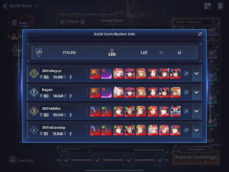 Rage and Score bug - Guild Boss Battle - Solo Leveling:ARISE