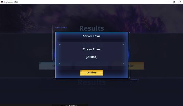 Token Error ?? - Solo Leveling:ARISE