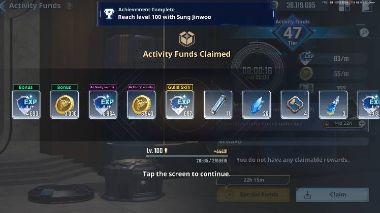 World First Level 100 - Solo Leveling:ARISE