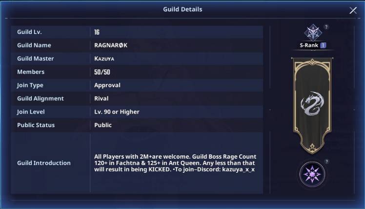 Top 50 | 5600+ RC | S1-Rank | Level 16 | “RAGNARØK” Guild Recruitment ...